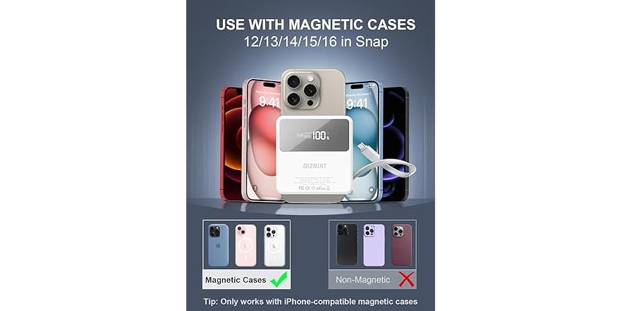 Qi2 Power Bank | 10000mAh | 30W Fast Charging