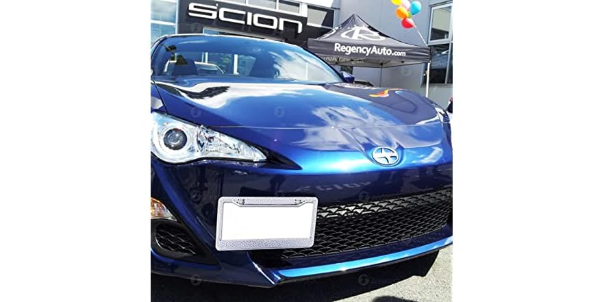 Zone Tech Shiny Bling License Plate Frame 2Pk