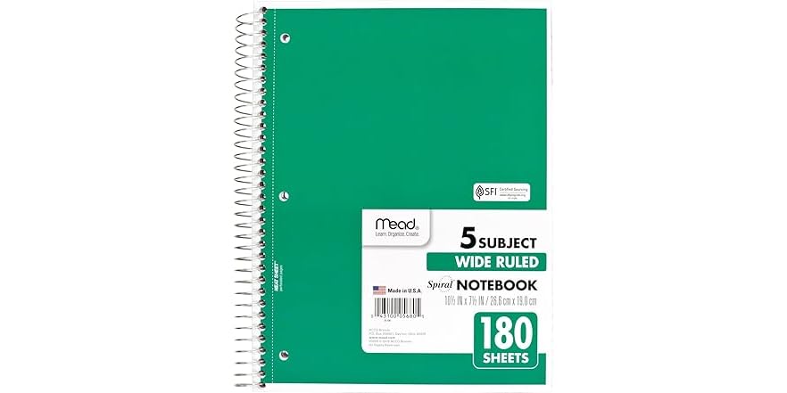 Mead Spiral Notebook