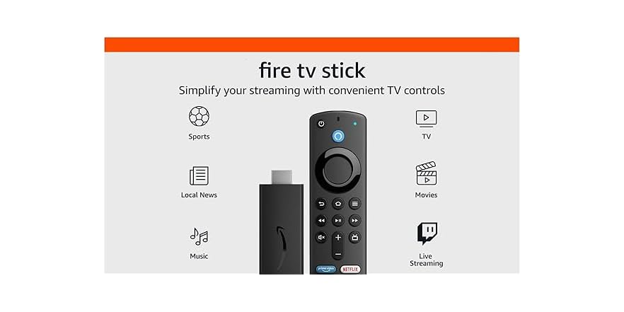 Amazon Fire TV Stick, (3rd Gen), HD with Alexa Voice Remote (3rd Gen)
