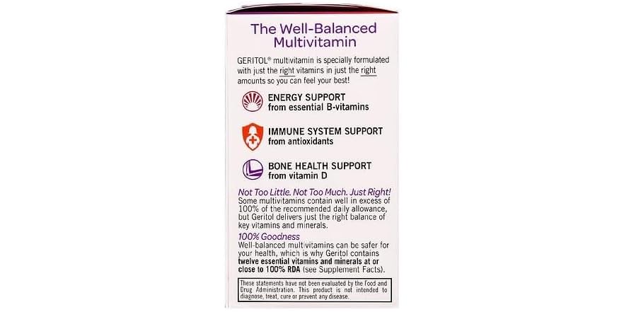 Geritol Multivitamin Nutritional Support - 100 Tablets