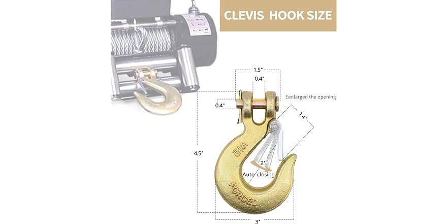 2 Pack G70 Thickened Clevis Hook