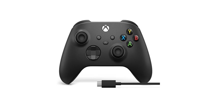 Xbox Core Wireless Controller + USB-C Cable – Carbon Black