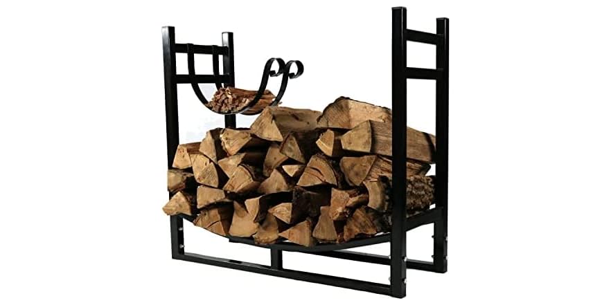 Firewood Rack with Kindling Holder