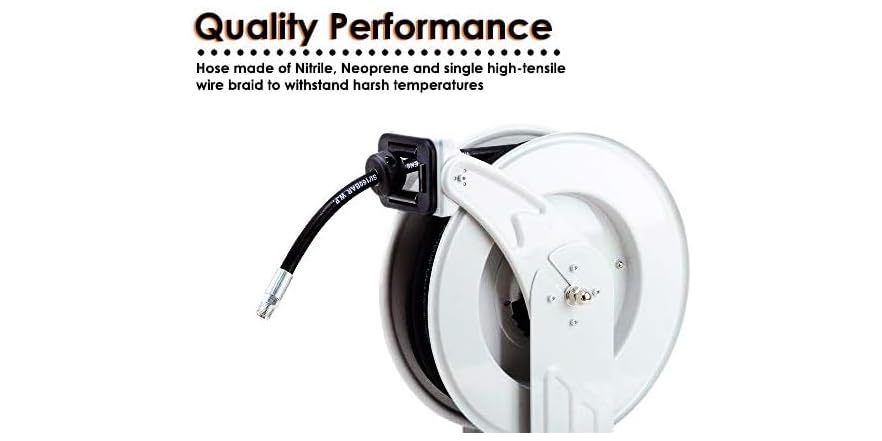 ReelWorks Oil Hose Reel Retractable 1/2in x 50ft