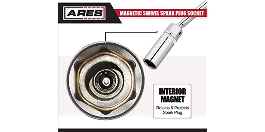 ARES Magnetic Swivel Spark Plug Socket