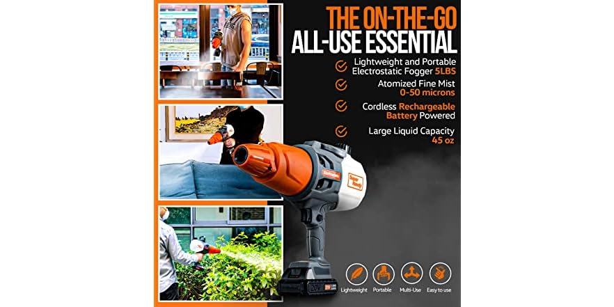 SuperHandy Handheld Electrostatic ULV Fogger