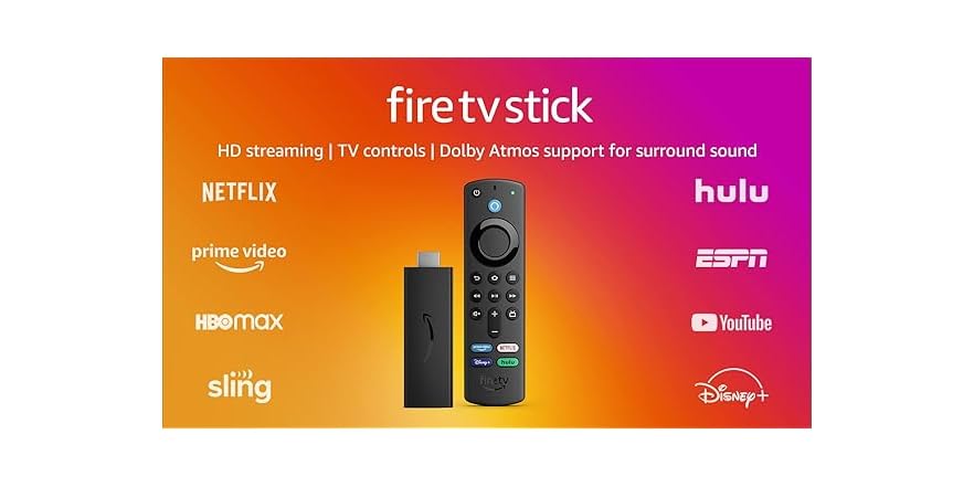 Amazon Fire TV Stick, (3rd Gen), HD with Alexa Voice Remote (3rd Gen)