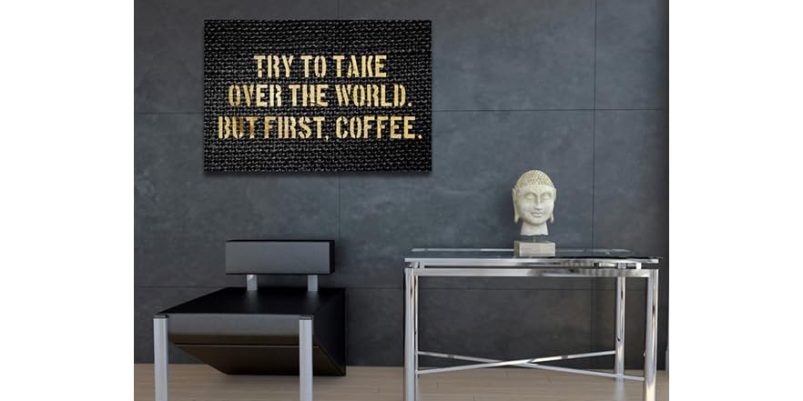 Coffee First Canvas Art (4 Sizes)
