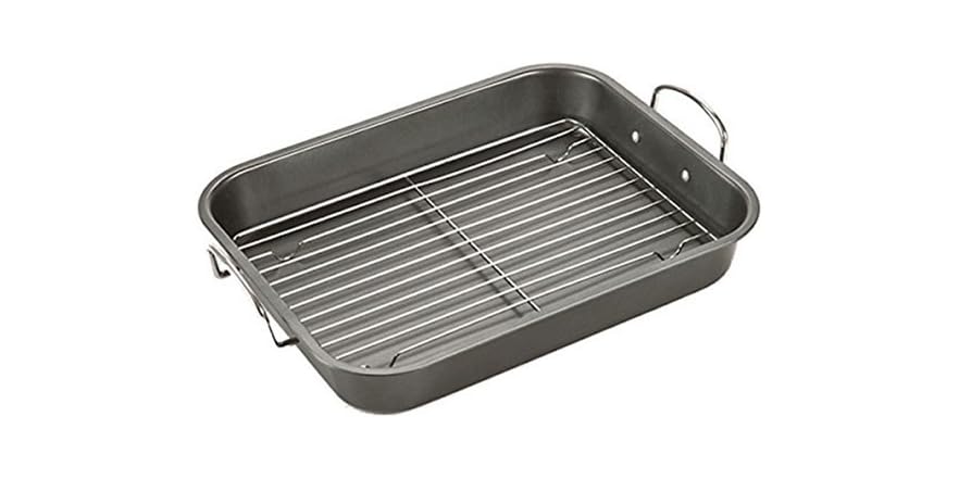 17" Roaster w/Rack and Steel Handles