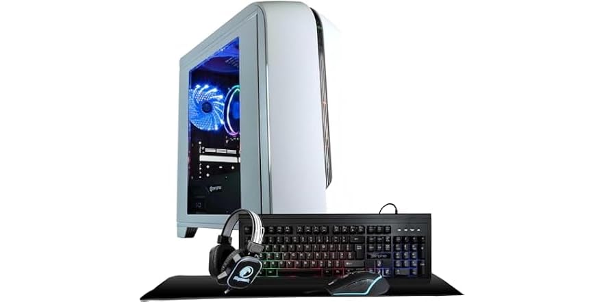 Periphio Warp Gaming PC Computer - AMD Ryzen 5 Elite 4-in-1 Gaming Bundle