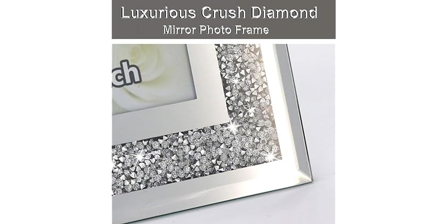 2 Pack Crushed Diamond Photo Frame