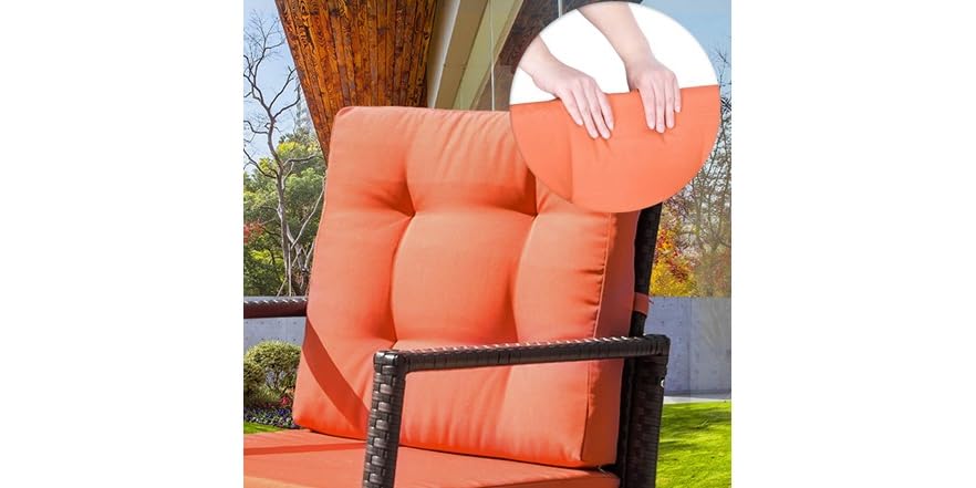 Merax Patio Rattan Rocking Chairs