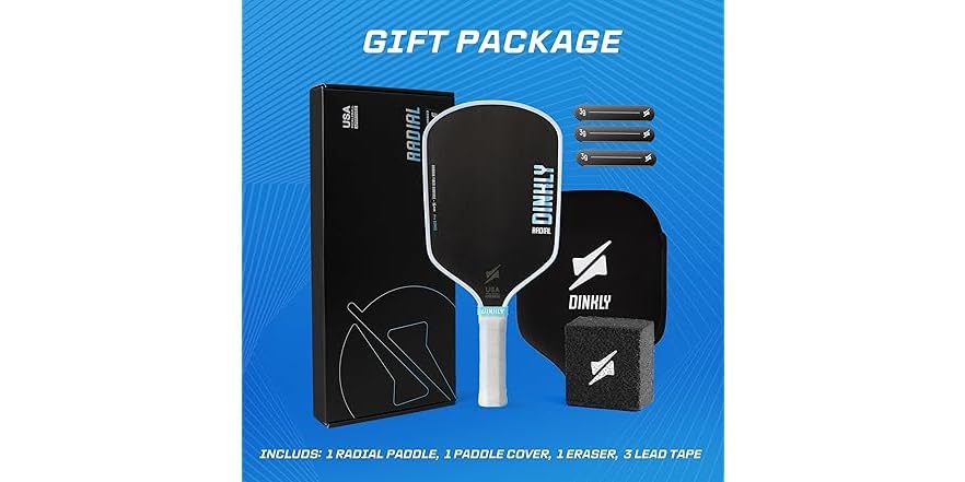 Dinkly Radial Pro Carbon Fiber Pickleball Paddle