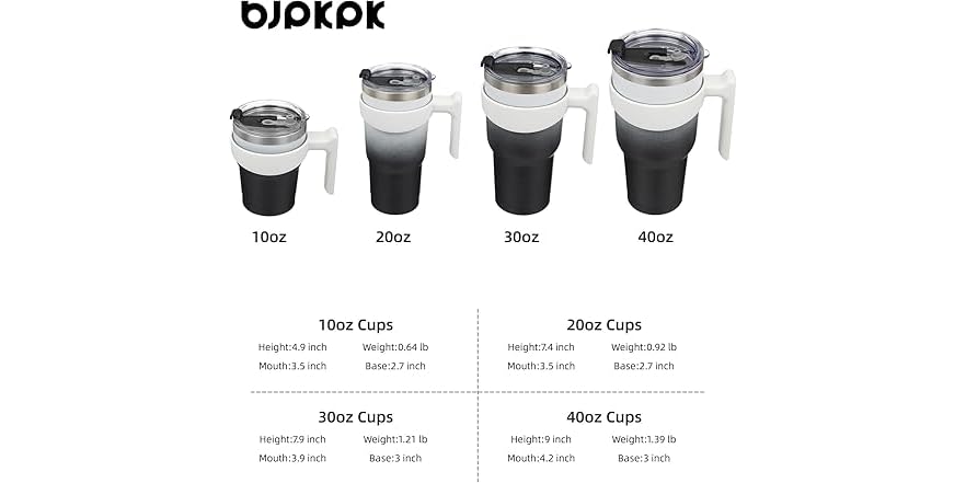 BJPKPK 30oz Tumbler With Handle Stainles