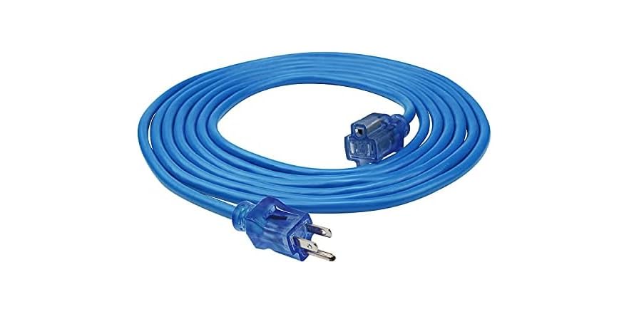 Clear Power 15ft 16/3 Extreme Cold Cord Light End