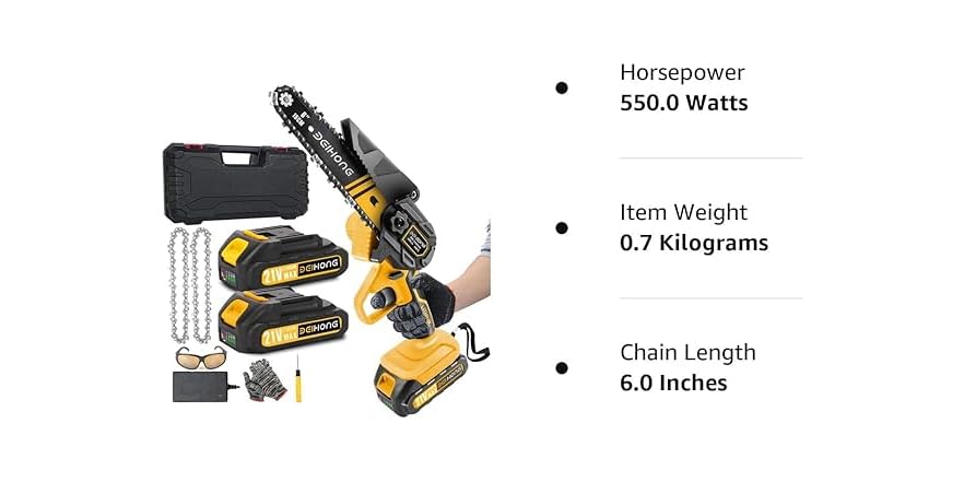 BEI & HONG Mini Chainsaw Cordless