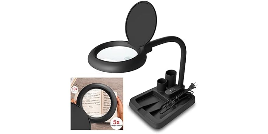 Magnifying Glass with Light and Stand