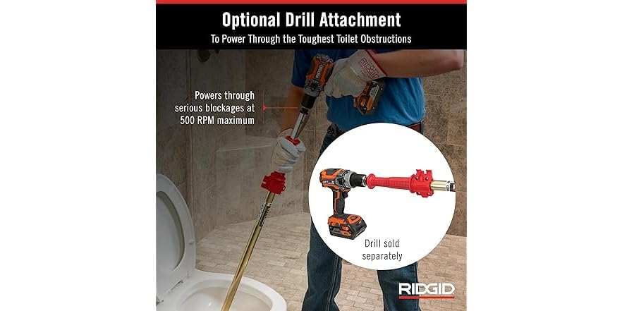 Ridgid 56658 K-6P 6' Toilet Auger