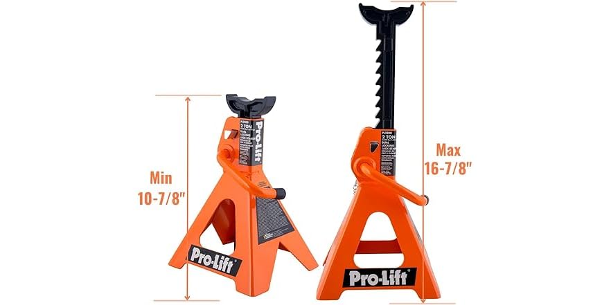 Pro-Lift Double Pin Jack Stands – Heavy Duty 2 Ton