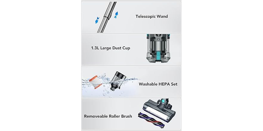 QikCln Cordless 8-in-1 Vacuum Cleaner
