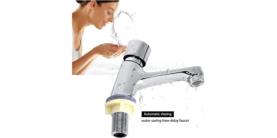 Time Delay Faucet, Chrome Sink Tap Faucet