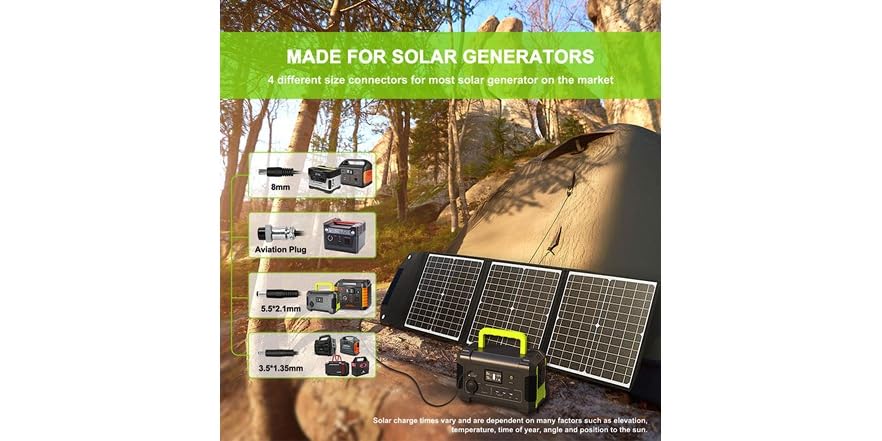 PAXCESS 60W Portable Solar Panel