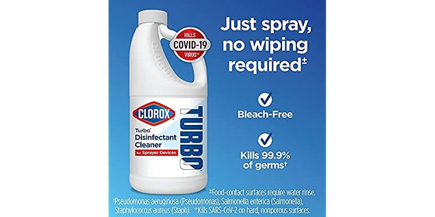 Clorox Turbo Disinfectant Cleaner for Sprayer Devices 64oz