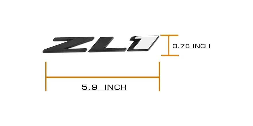 WUSFAR 3D Raised Letters ZL1 Emblem