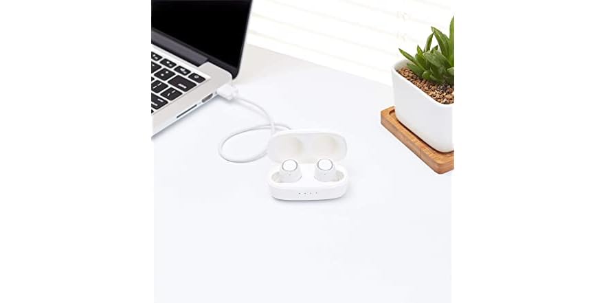 AmazonBasics Ultra-Light True Wireless Bluetooth Earbuds