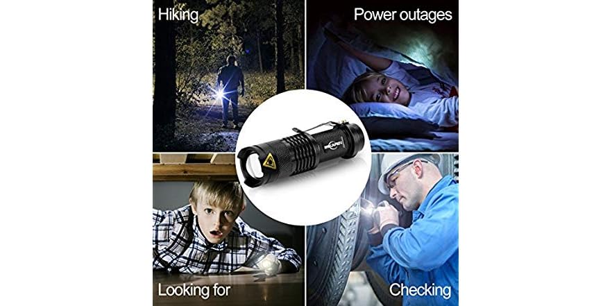 MIKAFEN 5 Pack Mini LED Flashlights