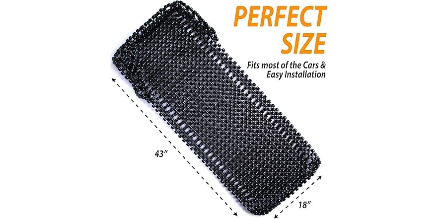 Zone Tech SE0084-2 Black Wooden Beaded Cover 2pk