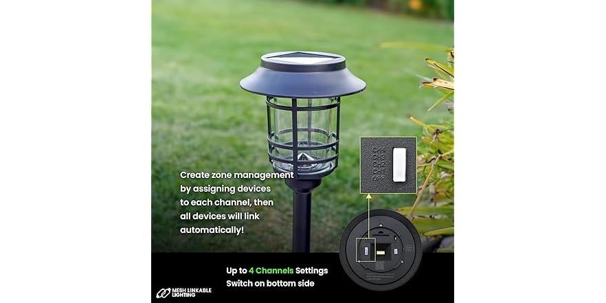 Home Zone 6Pk Solar Path Light w/LiFePO4 Battery