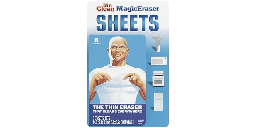 (6 Pack) Mr. Clean Magic Eraser Sheets Original 8 count