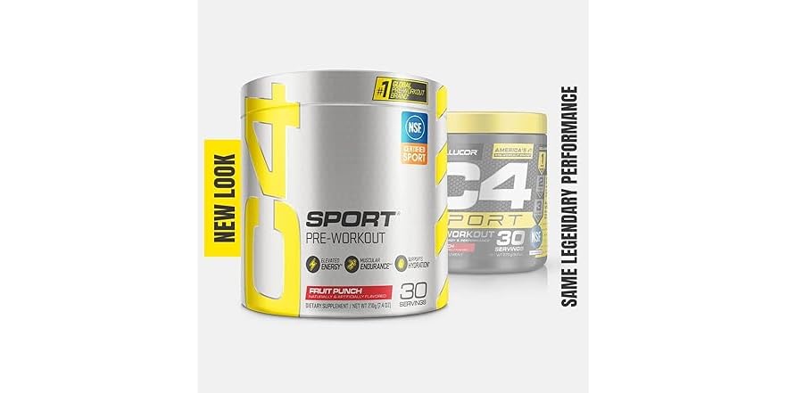 (2-Pack) Cellucor C4 Sport Pre Workout Powder, Fruit Punch