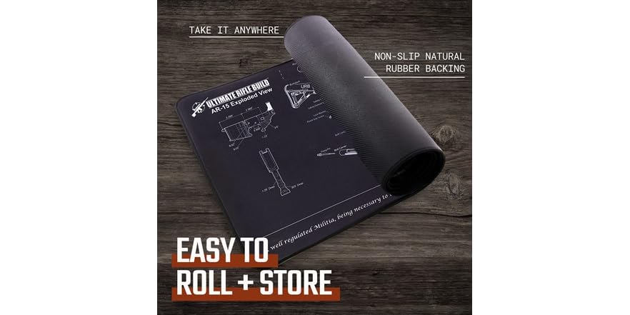Ultimate Rifle Build Gun Cleaning Mat w/ Diagram