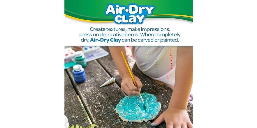 Crayola Air Dry Clay (5lb Bucket), Natur