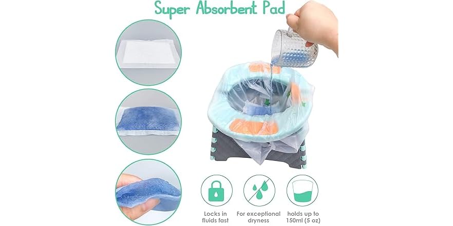 Disposable Potty Liner Bags 60 Pack