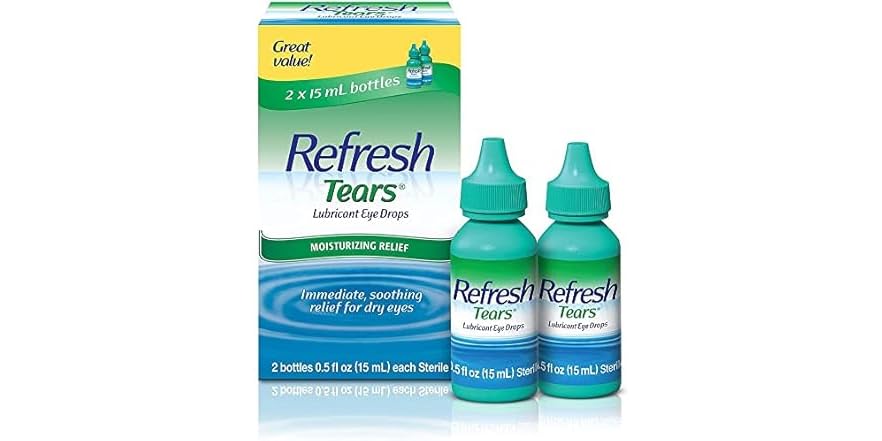 2PK Refresh Tears Eye Drop Liquid Lubricant Bottle