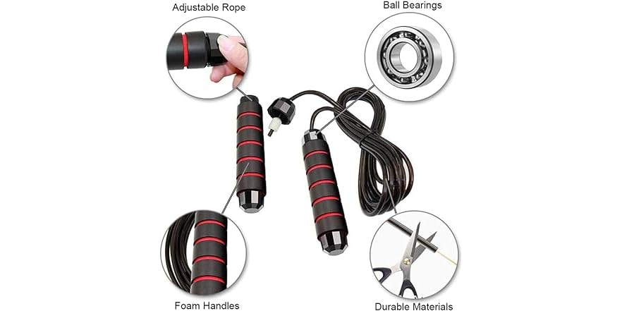 Redify Jump Rope (Red,Blue) 9.5'