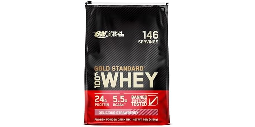 (10 lb) Optimum Nutrition Gold Standard 100% Whey Protein Powder