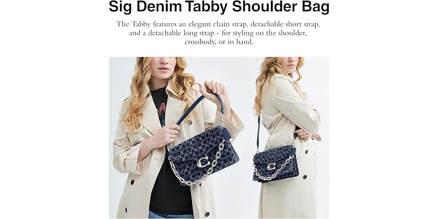 Coach Signature Denim Tabby Shoulder Bag
