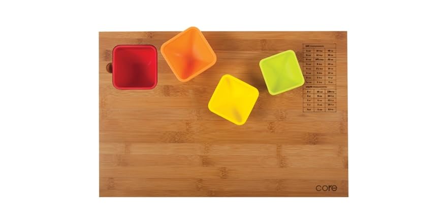 Core Bamboo Prep Station with Bowls