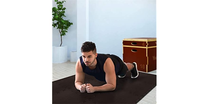 Yes4All Interlocking Exercise Mats12SqFt