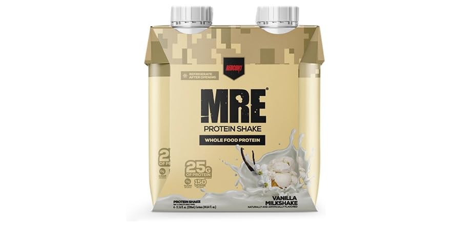 (12 Pack) Redcon1 MRE RTD Protein Shakes Vanilla Milkshake