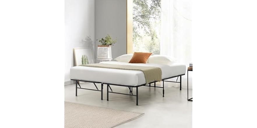 King Box Spring Platform Metal Bed Frame