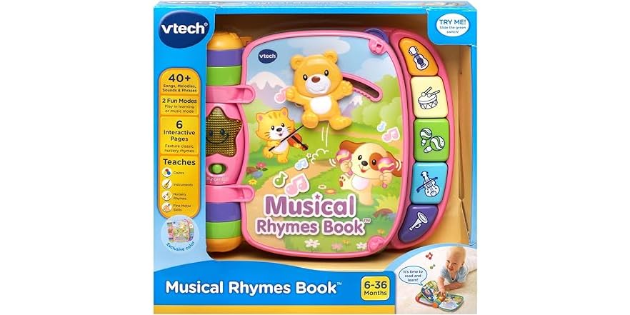 VTech Musical Rhymes Book, Pink