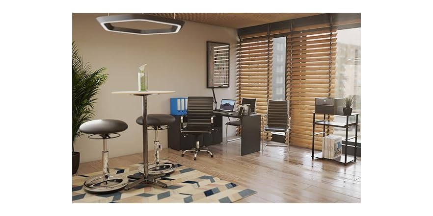 Furinno Home Computer Desk, Espresso/Black (Open Box)