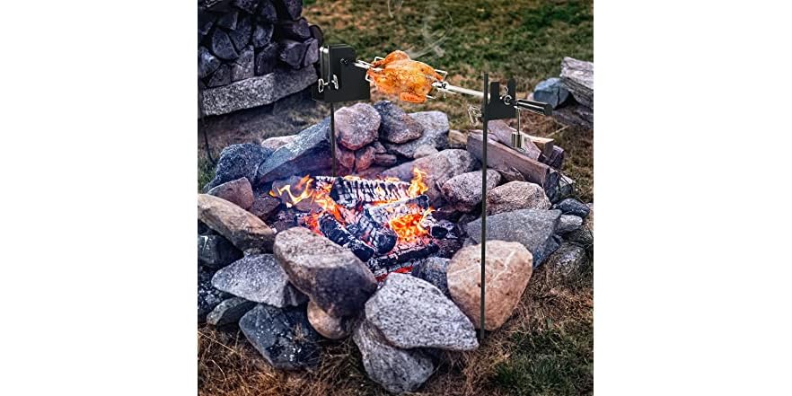 Rotisserie Grill Rotating Barbecue Post