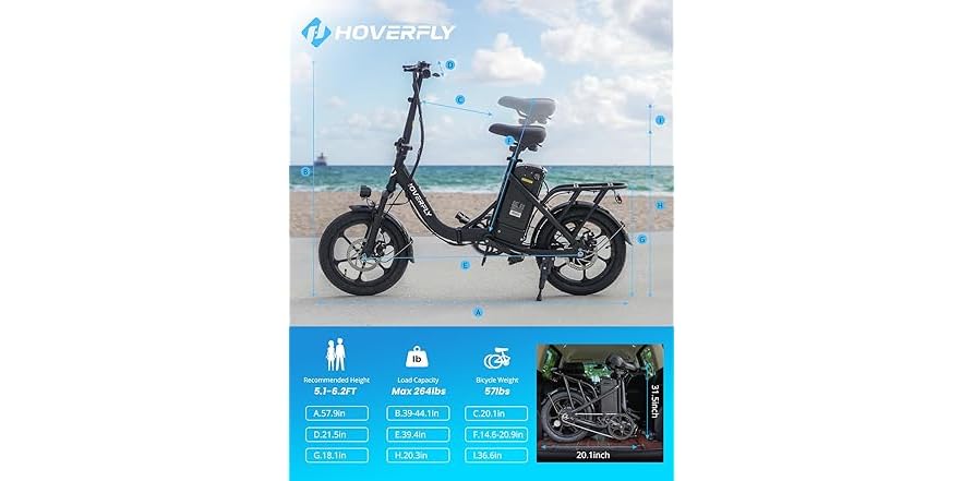 HOVERFLY H3 16" Electric Bike Max 28Mi Range
